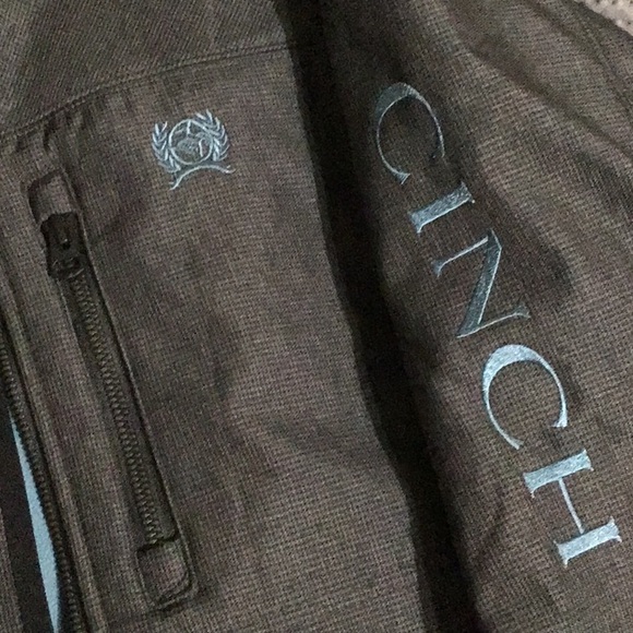 Cinch | Jackets & Coats | Nwt Cinch Logo Texture Zipfront Bonded Jacket ...
